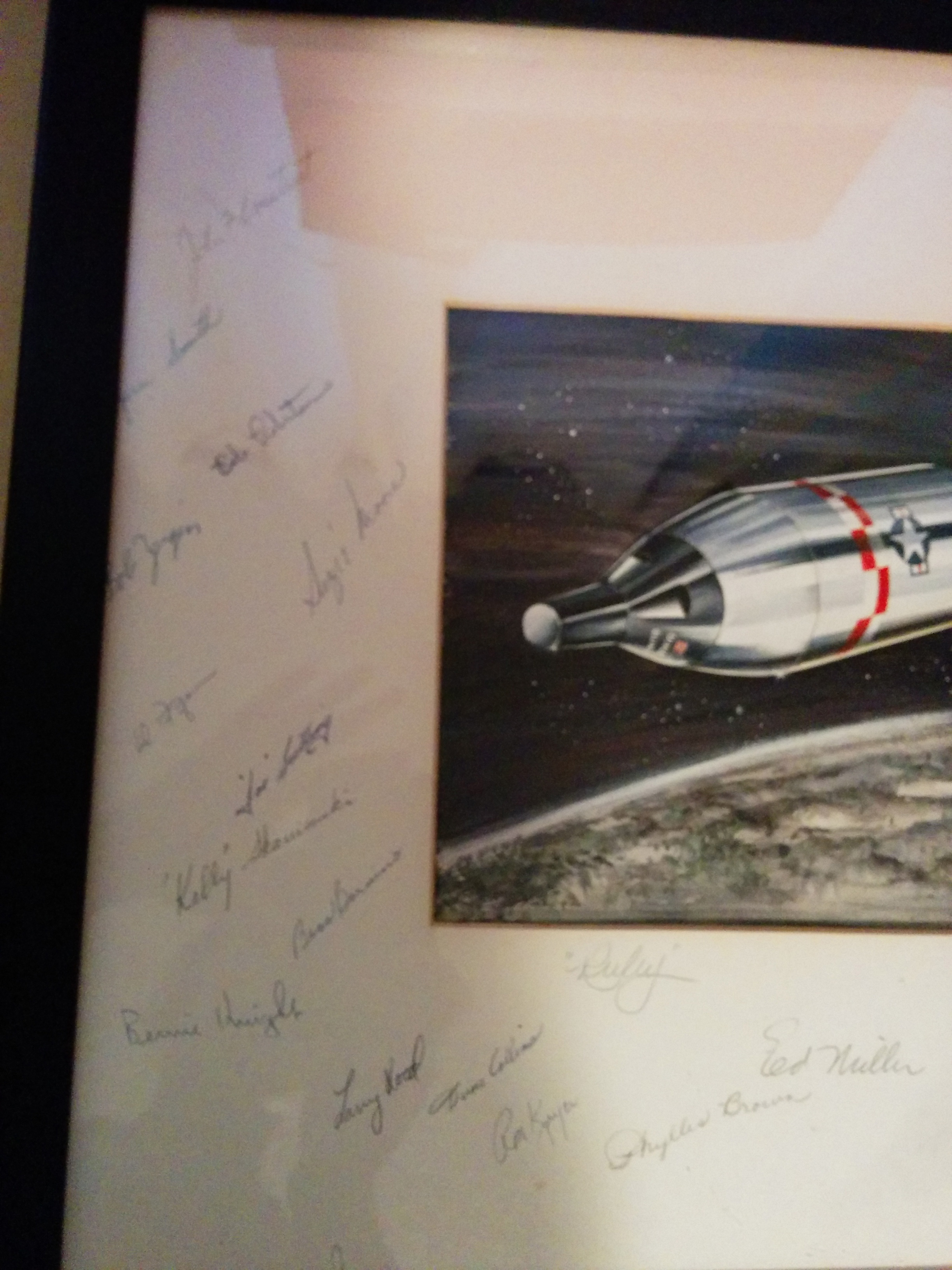 Identifying signatures on MOL capsule art print - collectSPACE: Messages