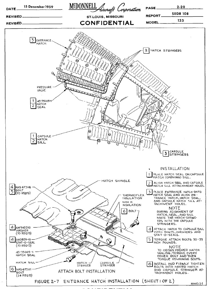 Mercury hatch plunger and control sticks - collectSPACE: Messages