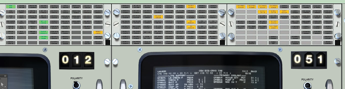 Apollo EECOM MCC panel tally lights - collectSPACE: Messages