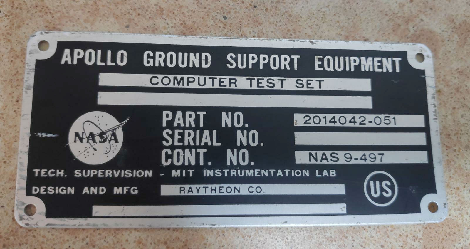 Identifitying Apollo GSE part ID plate - collectSPACE: Messages