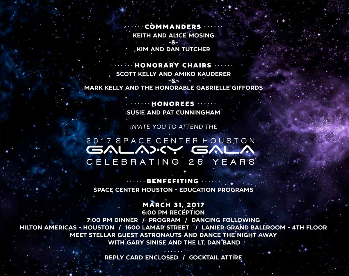 3/31: Space Center Houston Galaxy Gala (TX) - collectSPACE: Messages