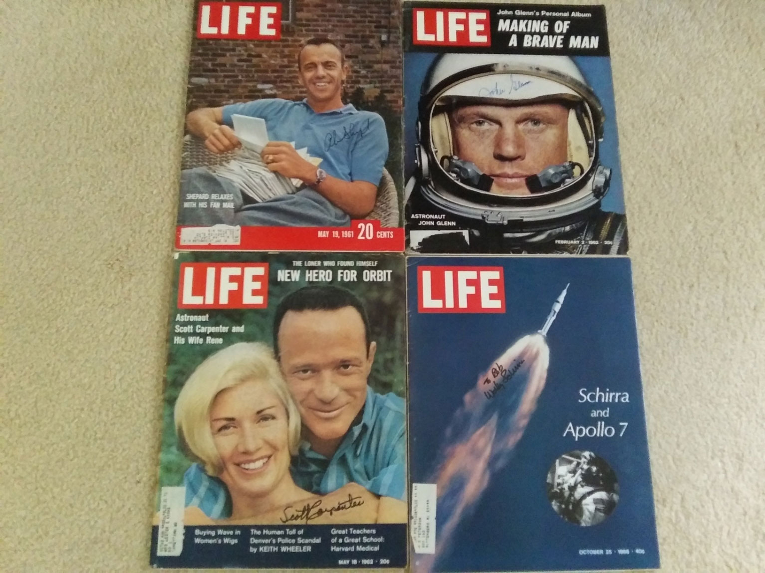FS: Mercury astronaut-signed LIFE magazines - collectSPACE: Messages