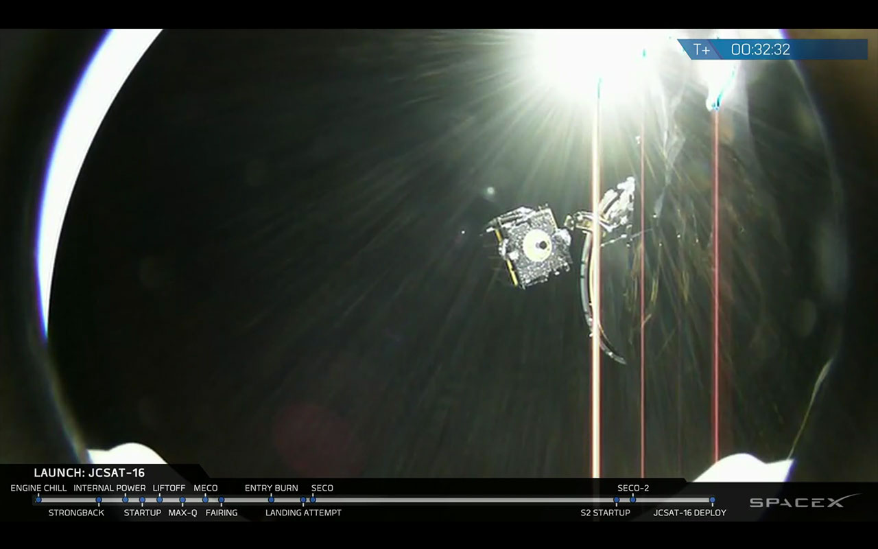 SpaceX Falcon 9/JCSAT-16, droneship landing - collectSPACE: Messages