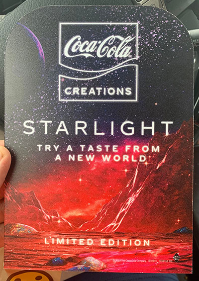 FS: Coca Cola Starlight Display Card - collectSPACE: Messages