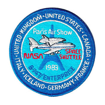 NASA B-747/Enterprise Paris Air Show patch - collectSPACE: Messages