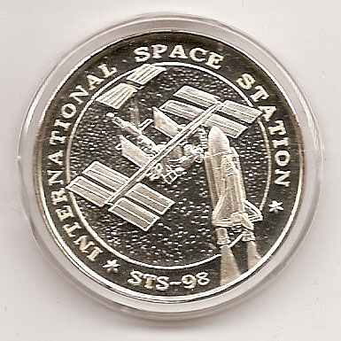 FS: Silver STS-98 SFA medallion - collectSPACE: Messages