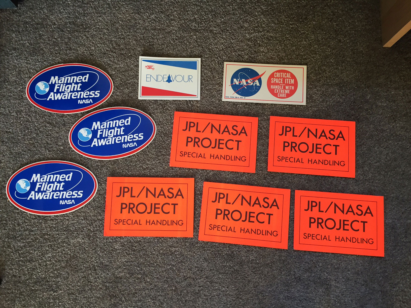 NASA MFA and JPL special decals - collectSPACE: Messages