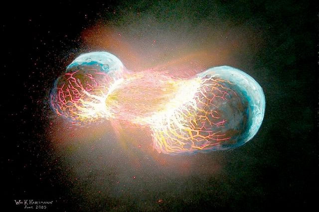 Moon born from Earth and forming planet crash - collectSPACE: Messages