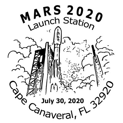 Mars 2020 Perseverance pictorial postmarks - collectSPACE: Messages