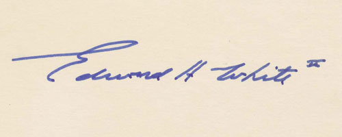 Edward White signature - collectSPACE: Messages