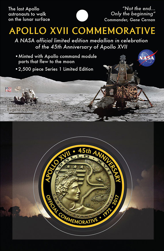 Apollo 17 45th anniversary medallion (Winco) - collectSPACE: Messages