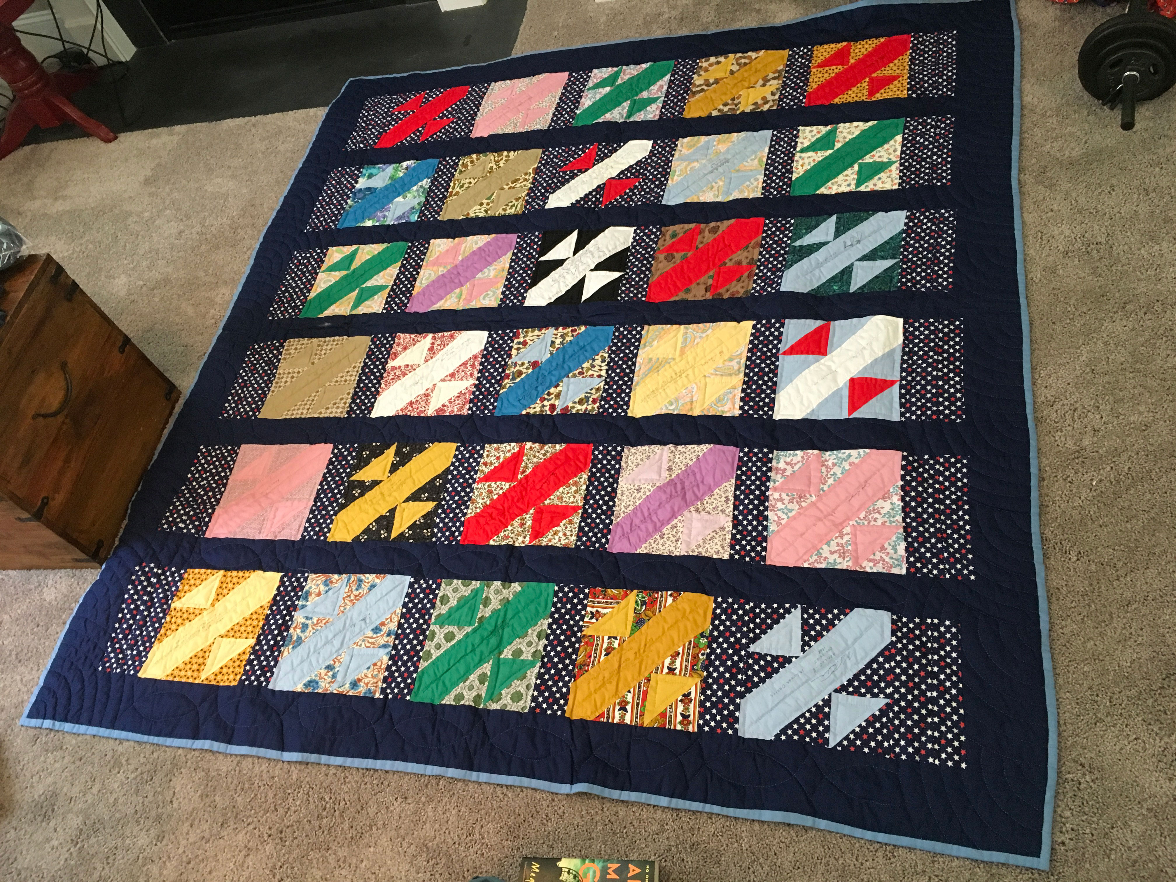 Apollo-era astronaut 'signed' fabric quilt - collectSPACE: Messages