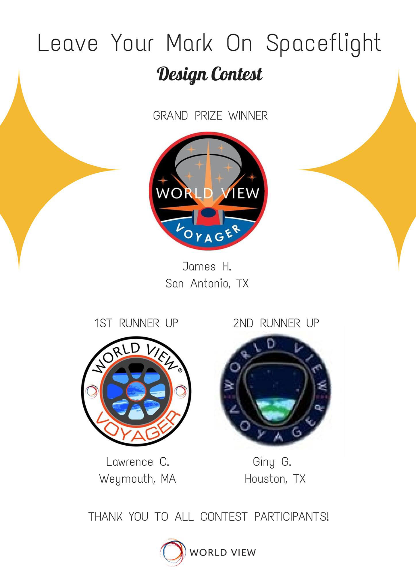 World View Voyagers passenger emblem contest - collectSPACE: Messages